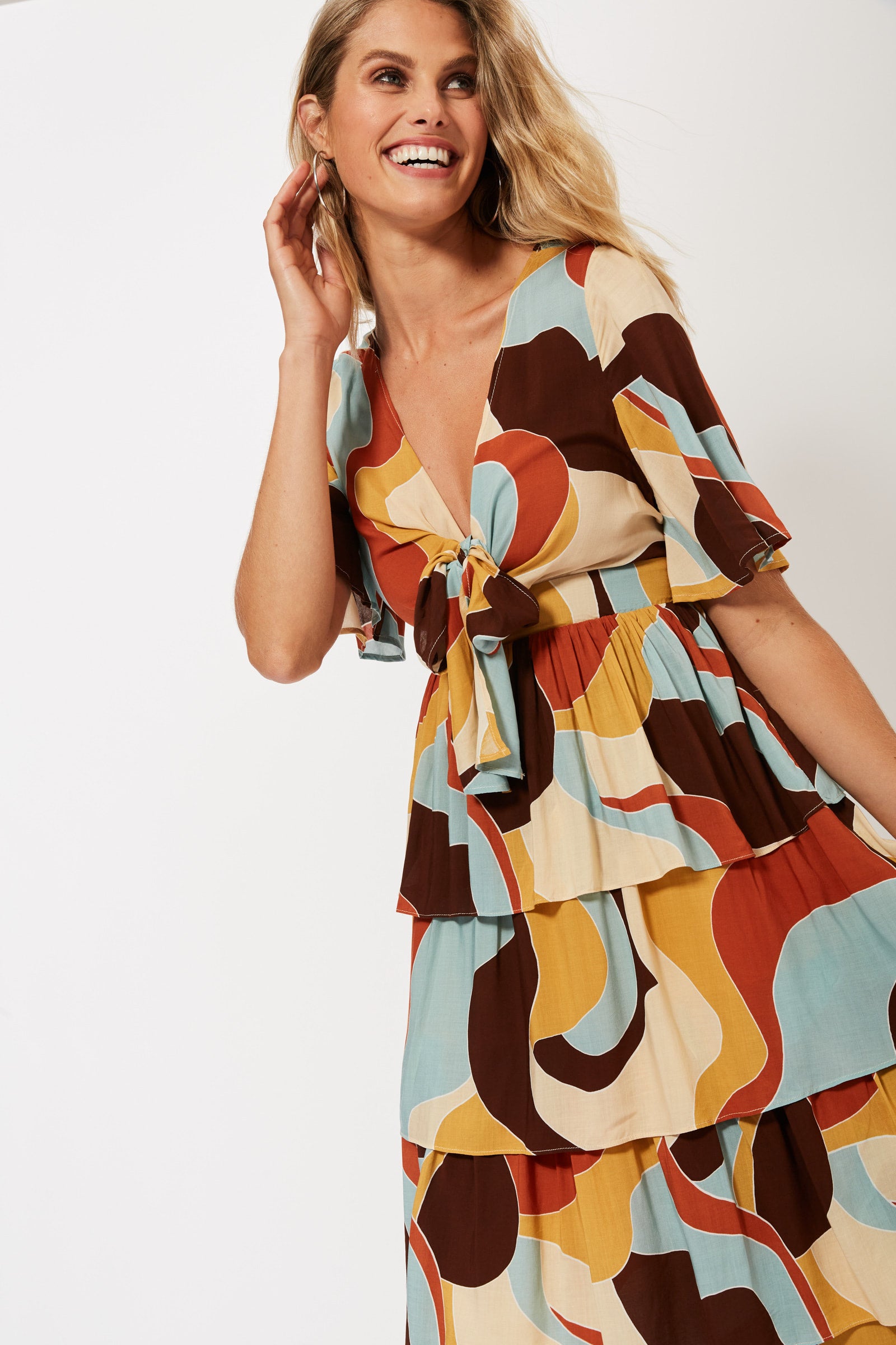 HAVEN - Saba Tiered Maxi Dress | Willow - Hunter Valley